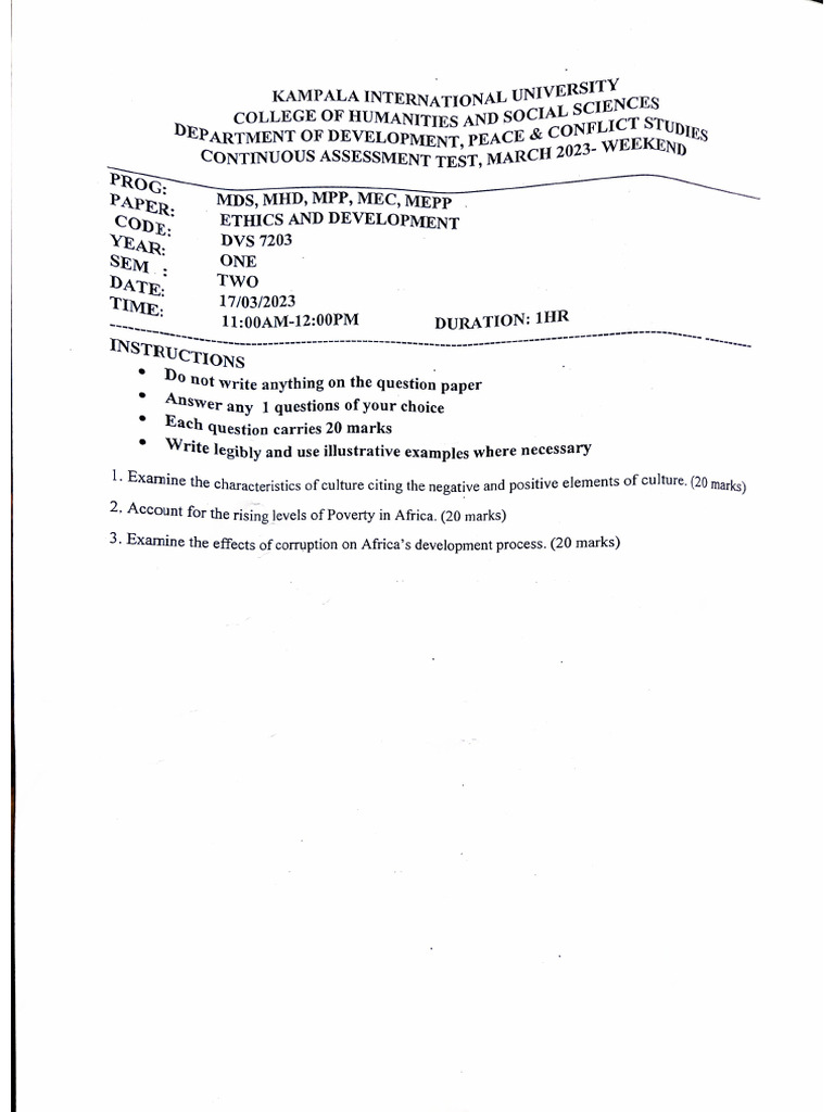 Ethics and Development | PDF