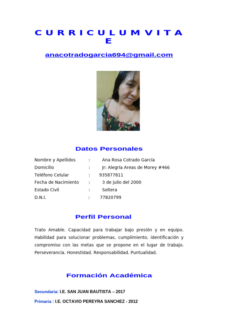 CV Ana Cotrado | PDF