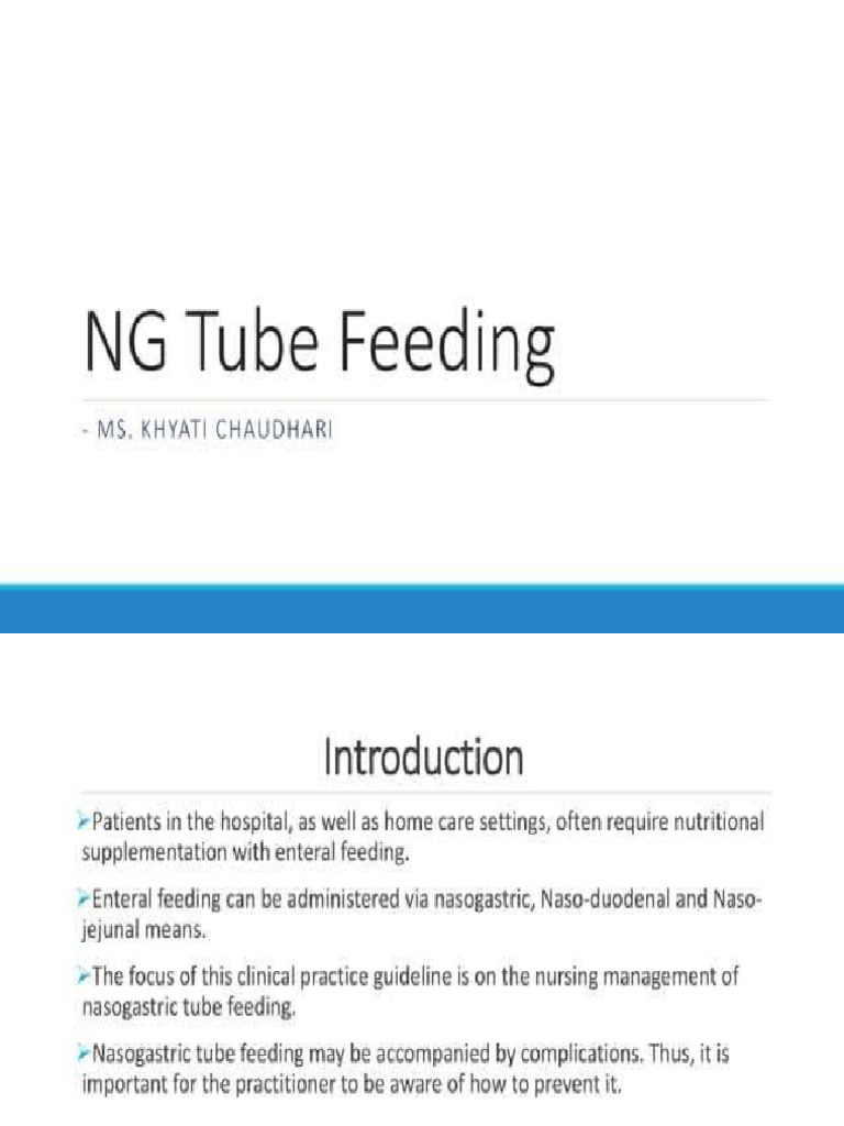 Ng Tube Feeding | PDF