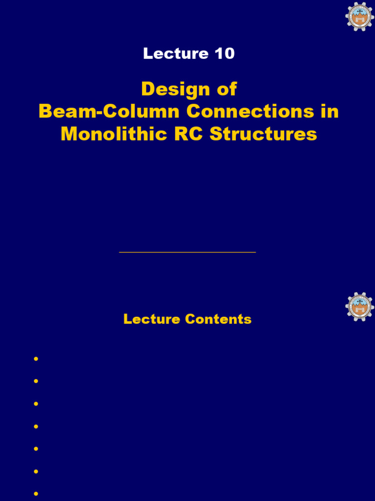 Lecture 10 - Design of Beam Column Connections in Monolithic RC ...