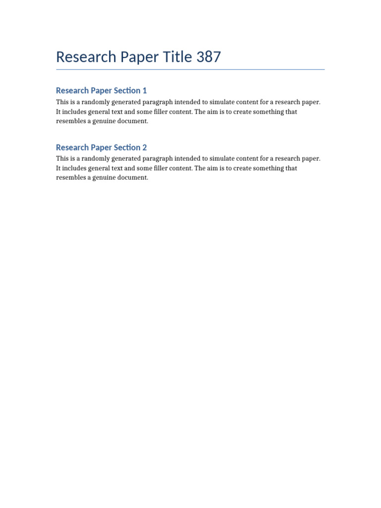 Simulated Research Paper Content | PDF