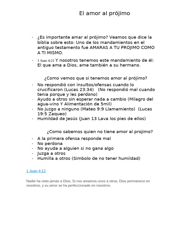 Amor Al Projimo | PDF