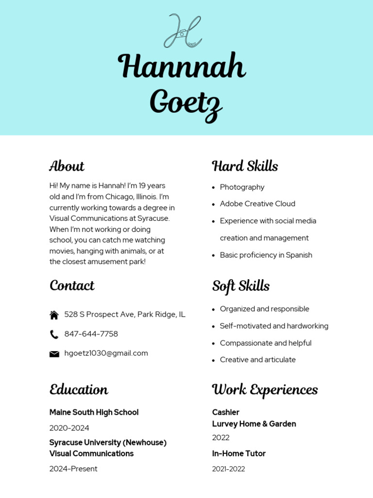 Hannah Goetz Resume | PDF
