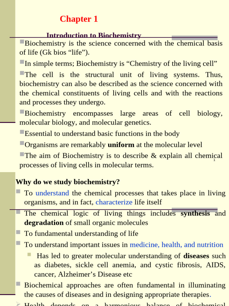 Introduction to Biochemistry Basics | PDF | Biomolecules | Metabolism