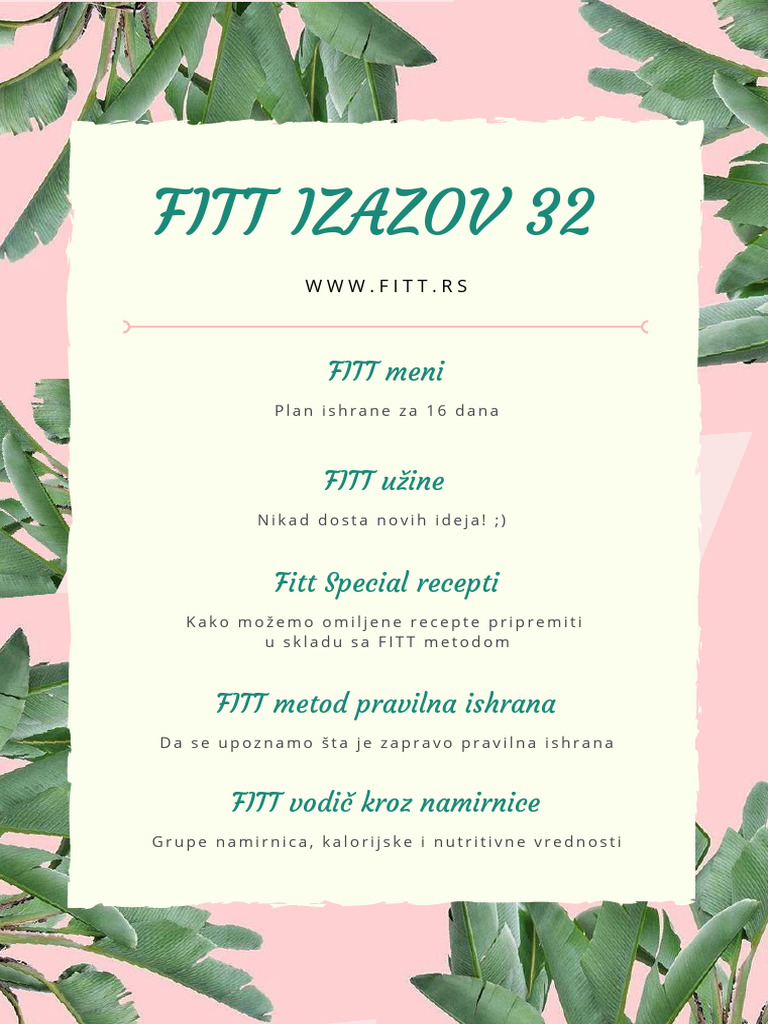 FITT Izazov 32 II | PDF
