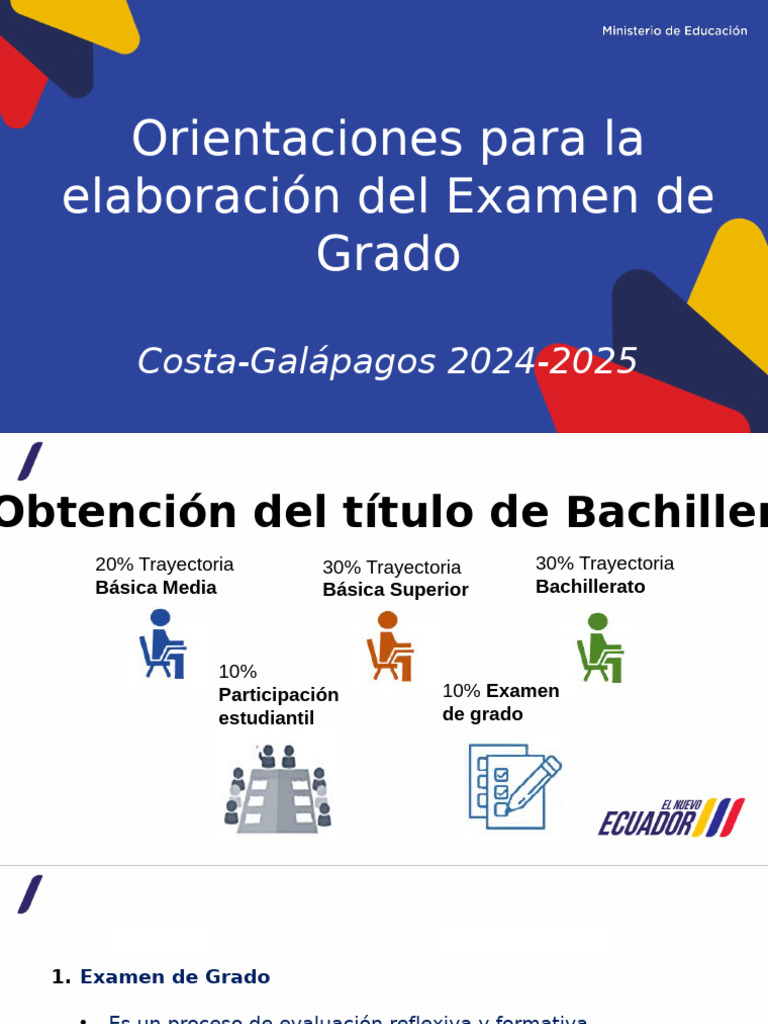 Socialización Examen de Grado 2024-2025 | PDF