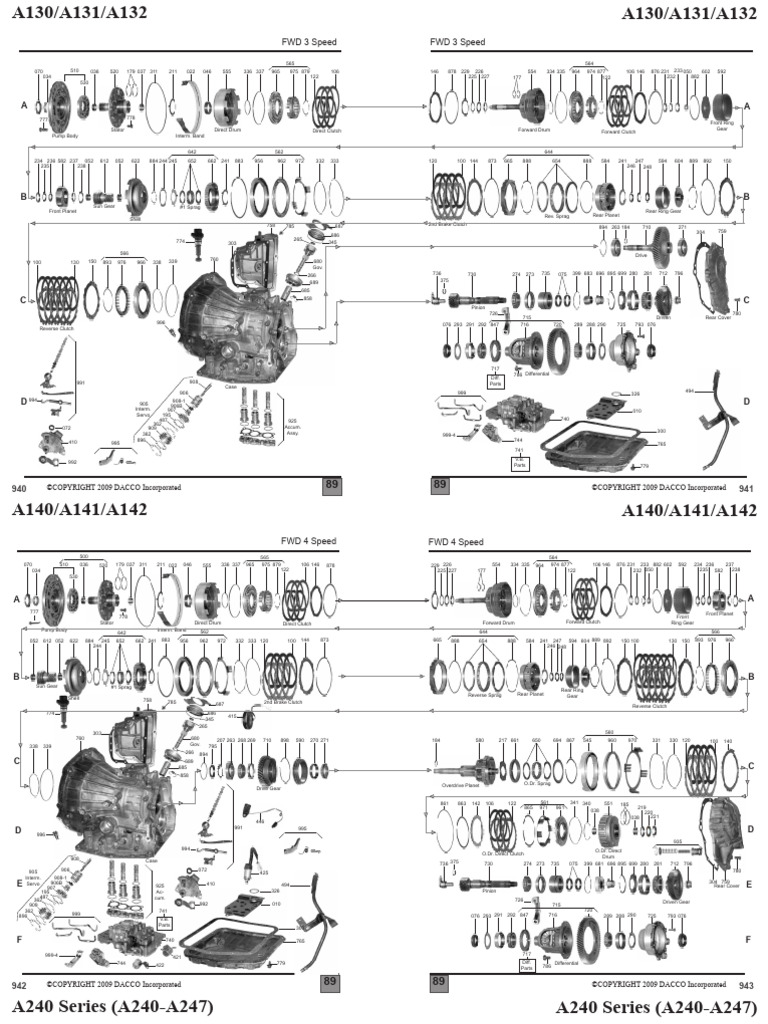 A130/A140/A240 Series Parts Overview | PDF | Clutch | Car