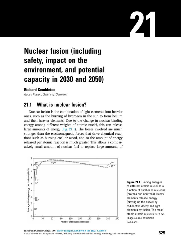 Nuclear Fusion (Including Safety, Impact On The Environment, and ...