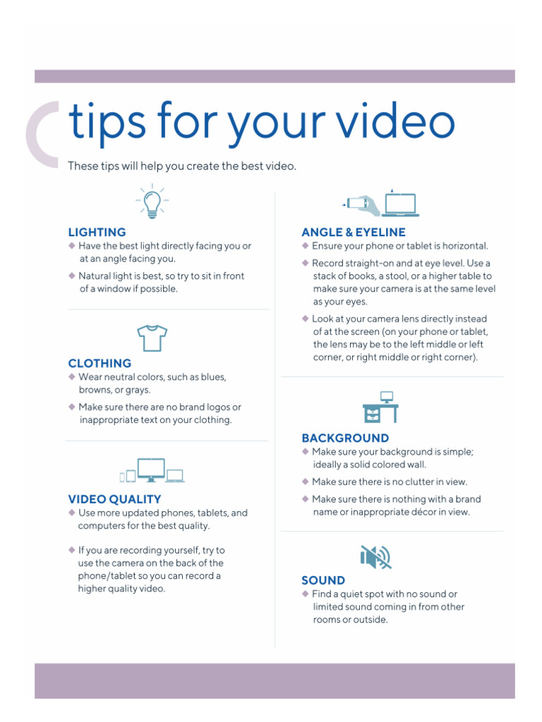 Tips For Self-Recording Video Short | PDF