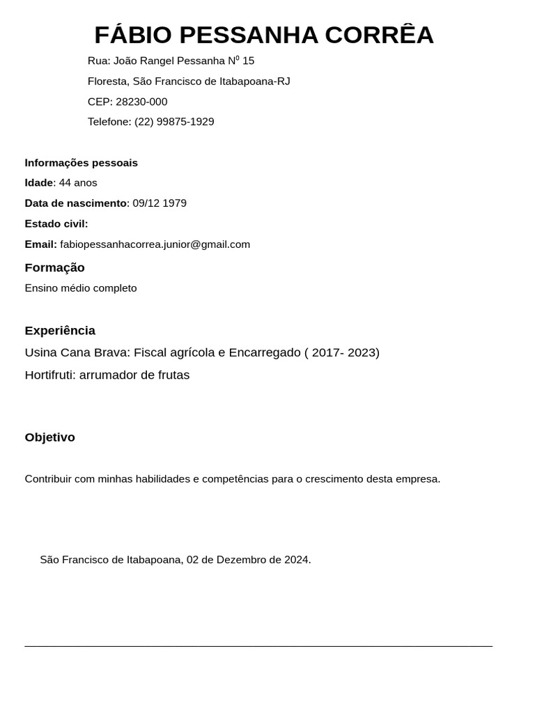 Curriculo 2.docx - 20241130 - 145113 - 0000 | PDF
