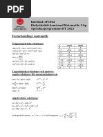 Formelblad Matematik 4 | PDF
