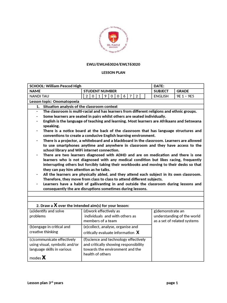 Alliteration and Assonance | PDF | Learning | Lesson Plan