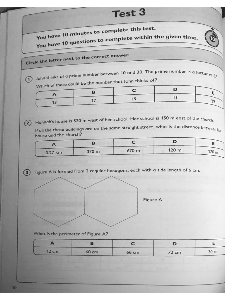 11+ Maths Test 3 | PDF