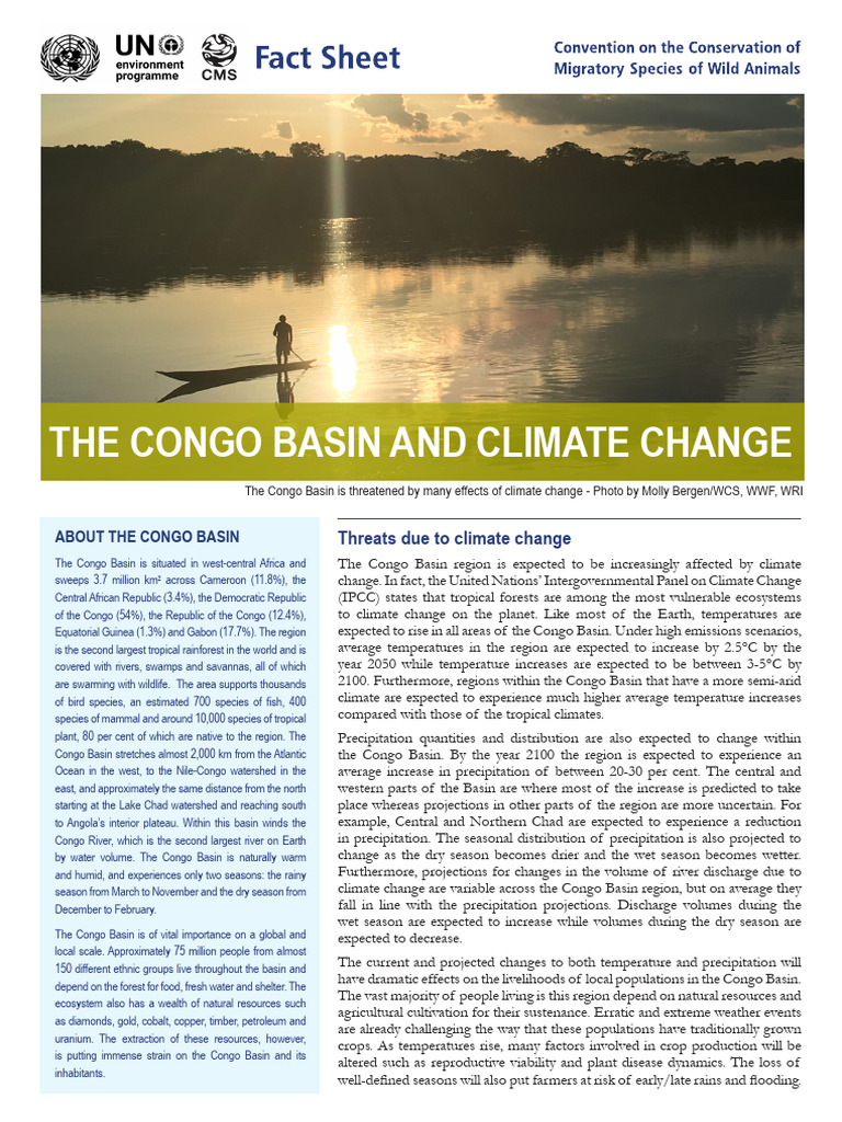 Fact Sheet Congo Basin Climate Change | PDF | Climate Change | Agriculture