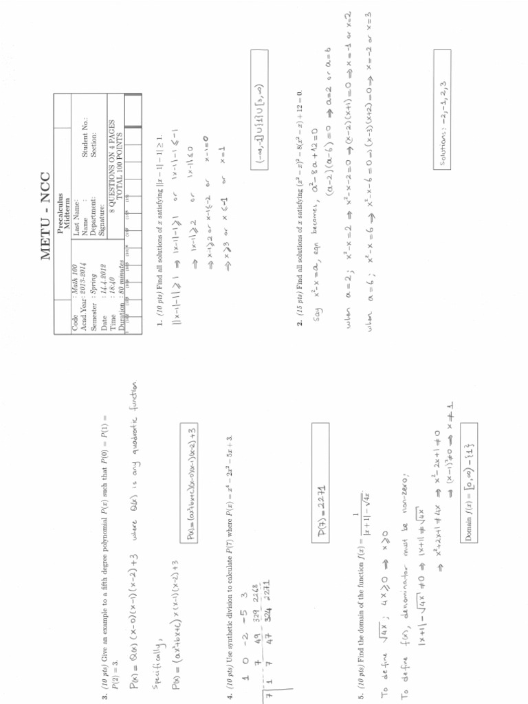 100ncc14springm Soln | PDF