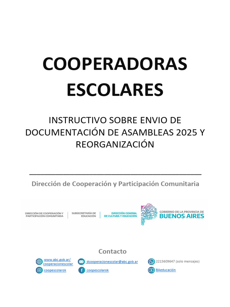 Instructivo Documentación Asambleas 2025 | PDF