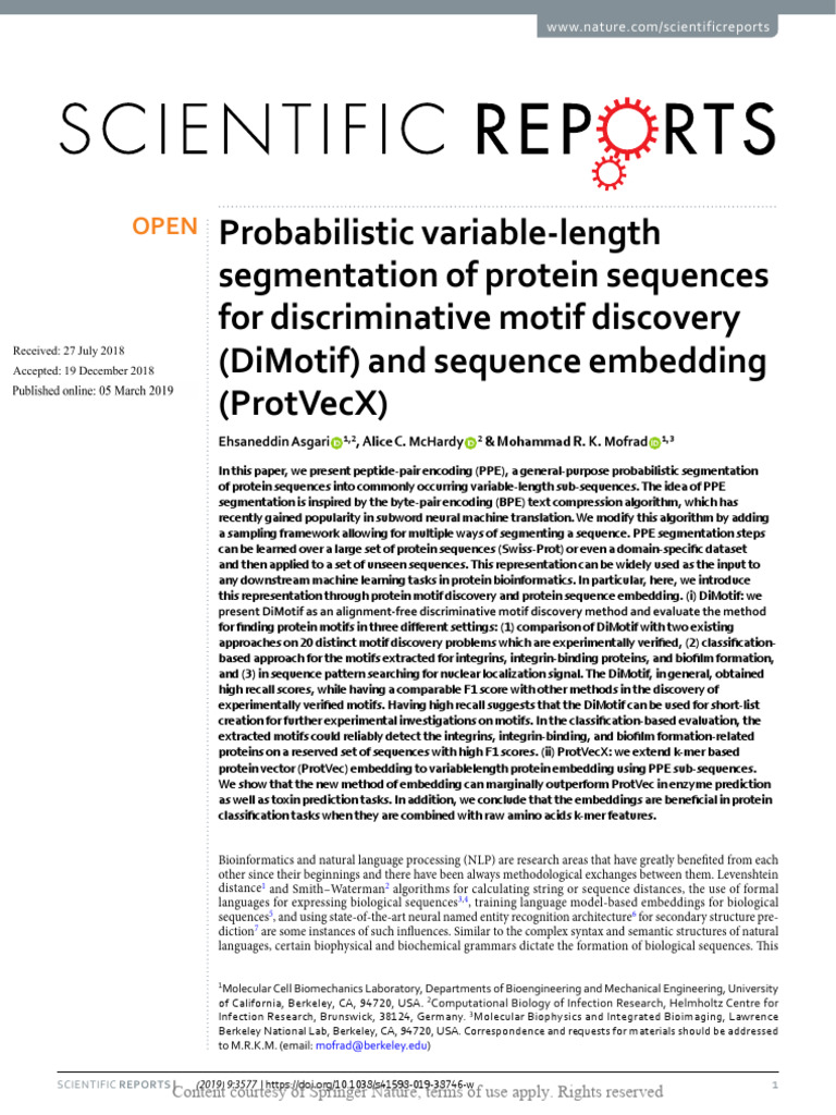 Probabilistic_variable-length_segmentation_of_prot | PDF | Proteins | Image Segmentation