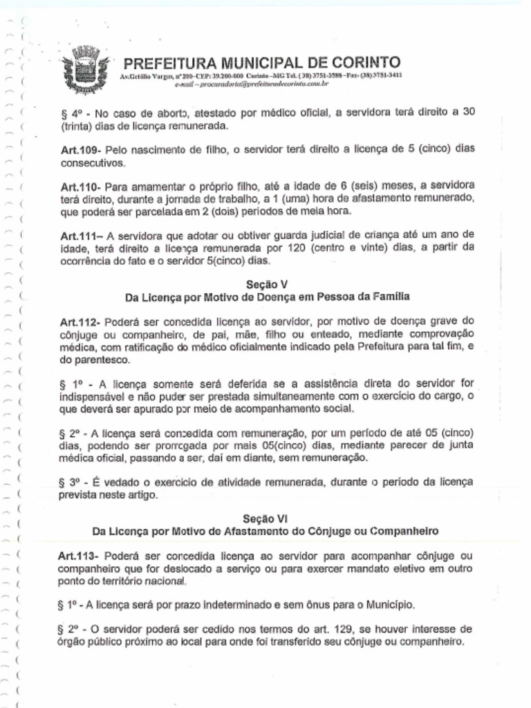 Estatuto dos Servidores - parte 2 | PDF