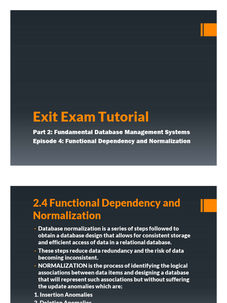 Chapter 4 - Functional Dependency and Normalization | PDF | Databases | Database Design