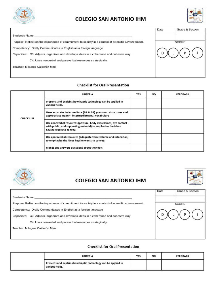 Oral Presentation 4th Year | PDF | Nonverbal Communication | Linguistics