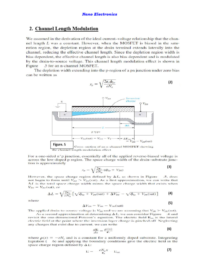 Channel Length Modulation | PDF