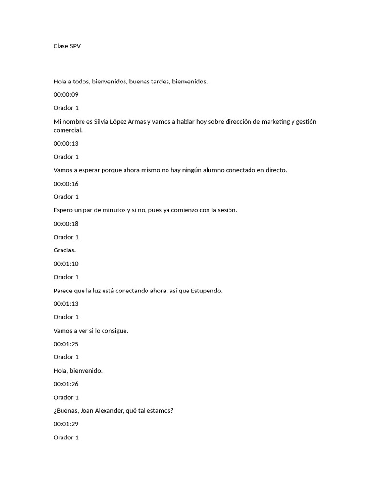 Clase SPV | PDF | Marketing | Análisis FODA