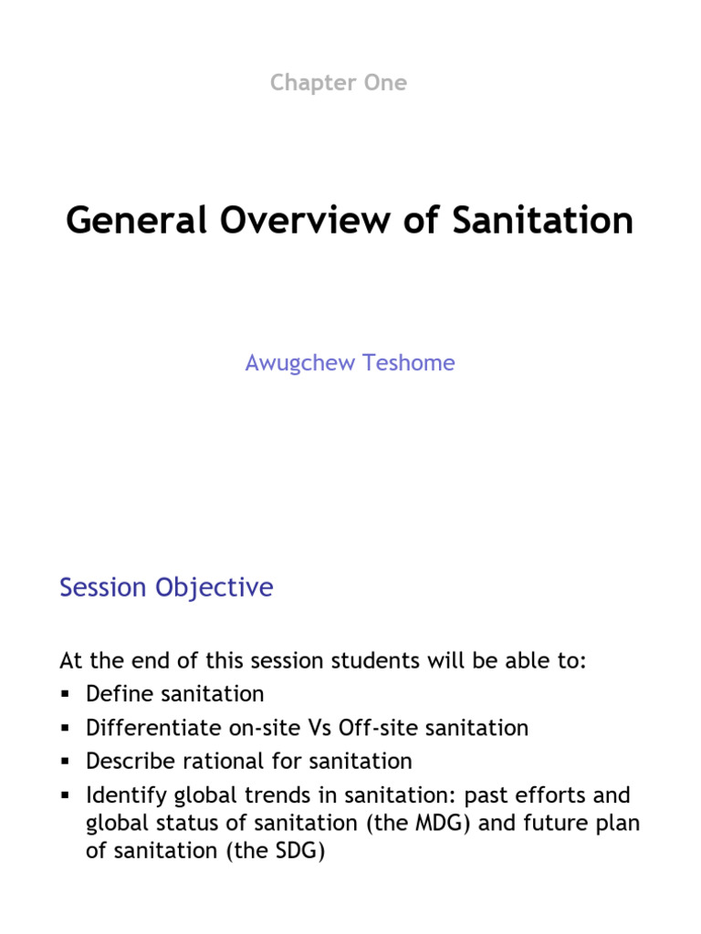 Overview of Global Sanitation Trends | PDF | Sanitation | Drinking Water