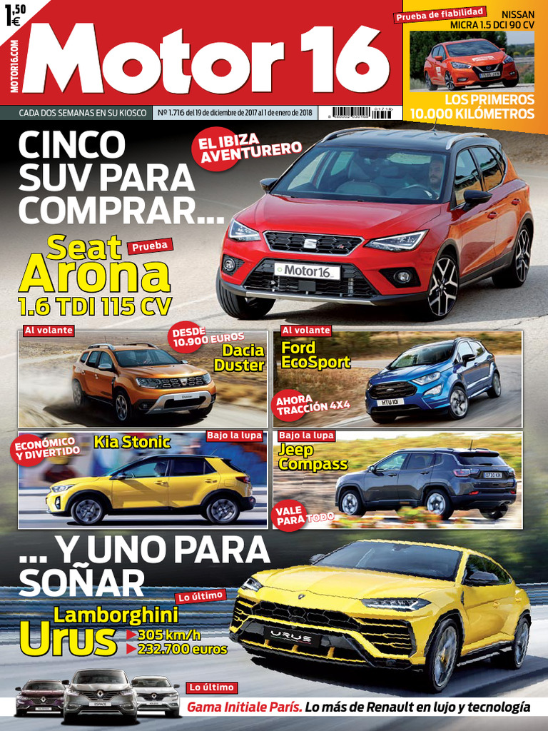 Revista Motor 1 19-12-17 | PDF | Coche | Vehículo de motor