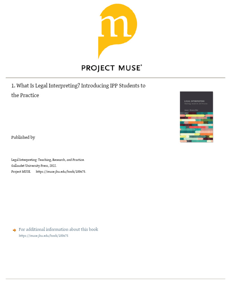 What Is Legal Interpreting - Introducing IPP Students To The Practice ...