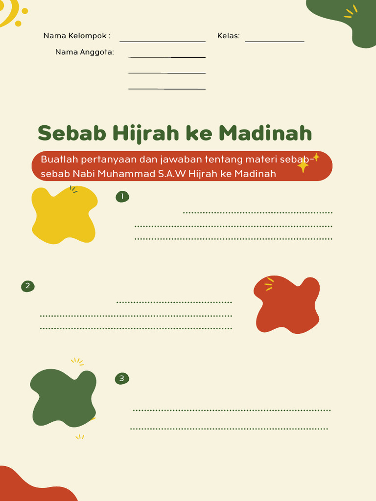 LKPD Sebab Hijrah Nabi | PDF
