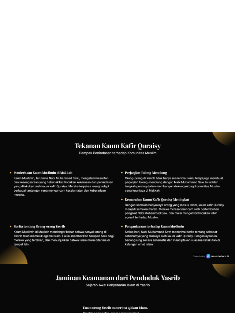 Sebab-Sebab Hijrah Nabi Muhammad Saw. Ke Yasrib | PDF