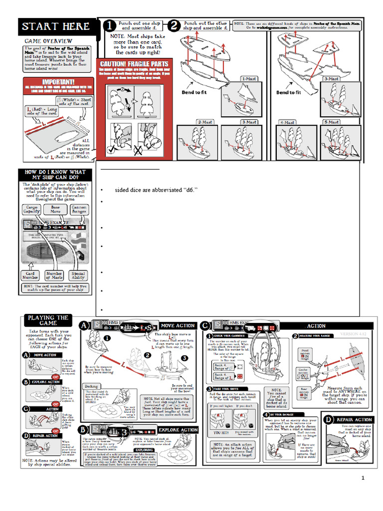 Pirates CSG Game Rules Overview | PDF | Ships | Shipwrecks