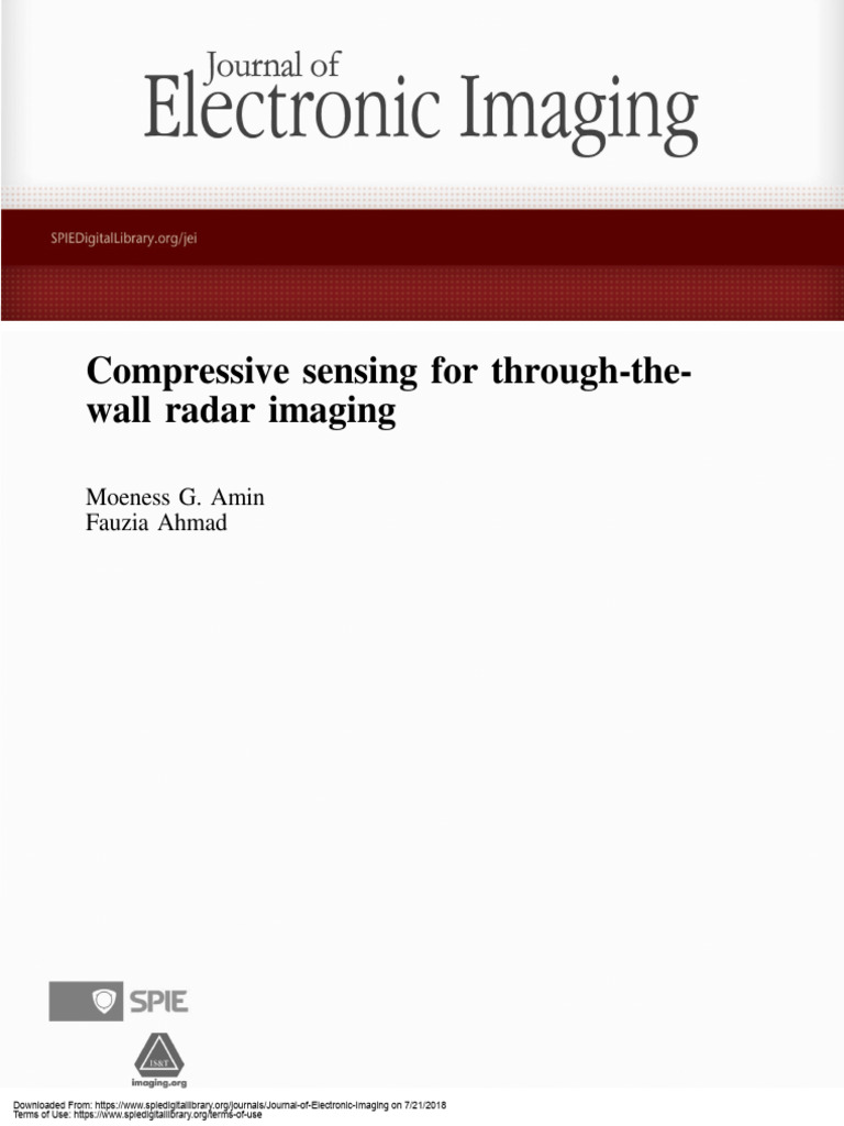 TWIR Compressive Sensing | PDF | Radar | Matrix (Mathematics)