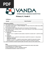 Primary 2 - SIMSO Science 2023 (With Answers) | PDF | Moon | Sun