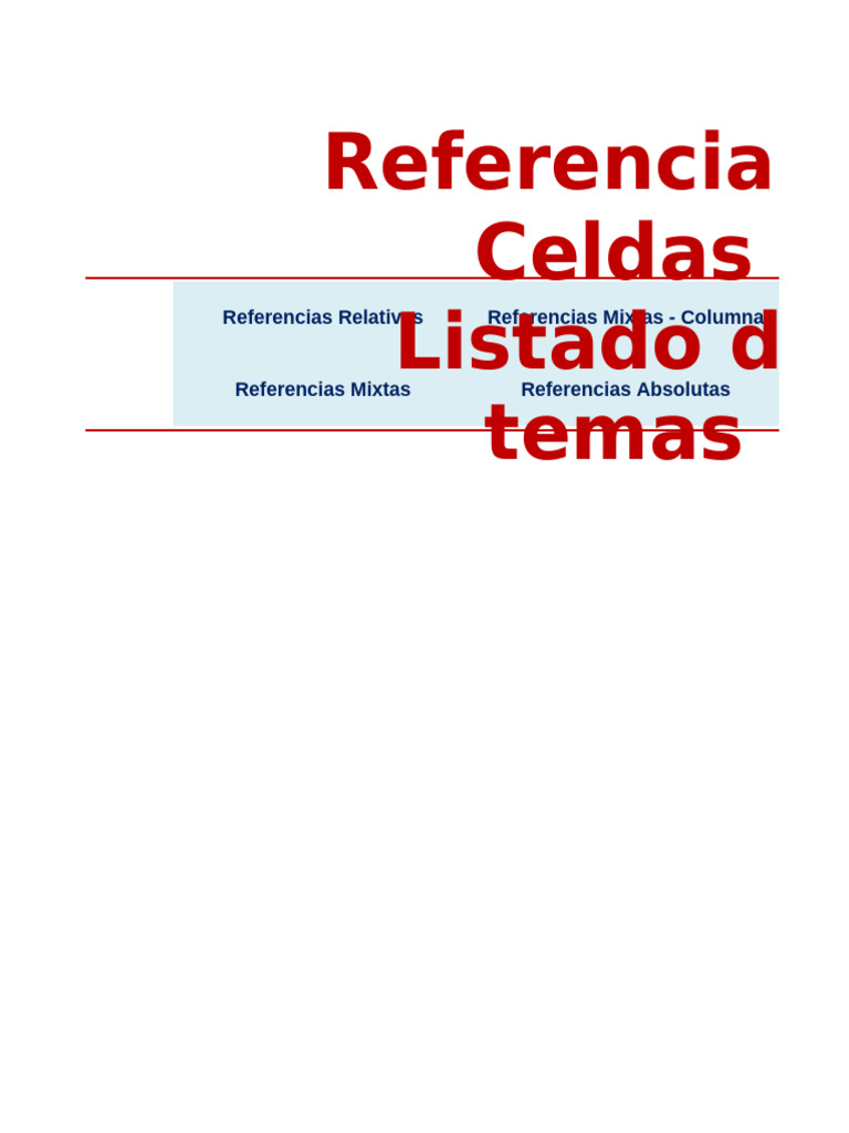 Referencias de Celdas | PDF