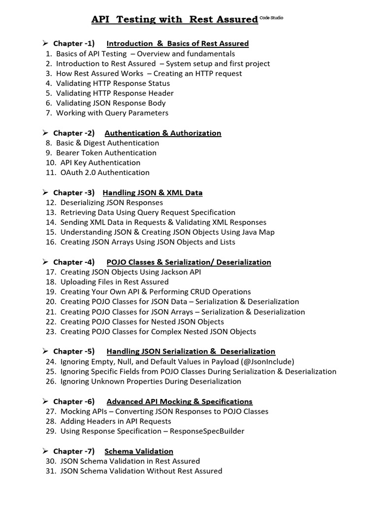 API Testing With Rest Assured | PDF