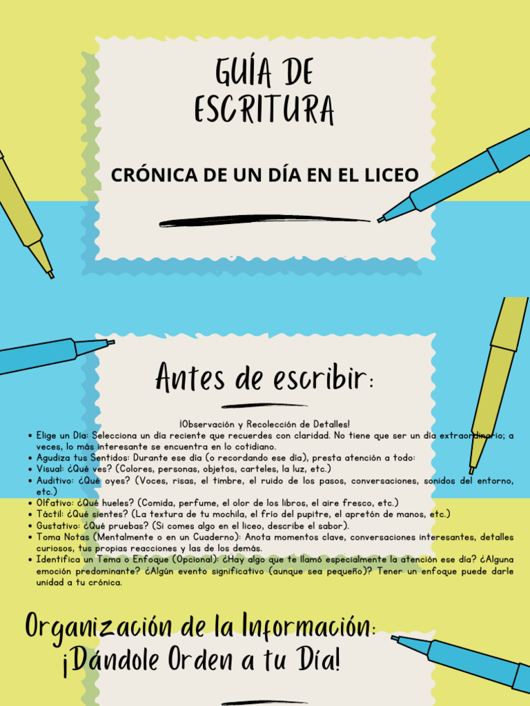 GUÍA DE ESCRITURA | PDF