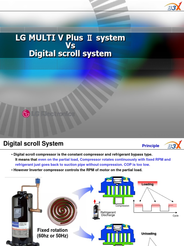 Inverter Vs Digital Scroll Comparison | PDF | Gas Compressor ...