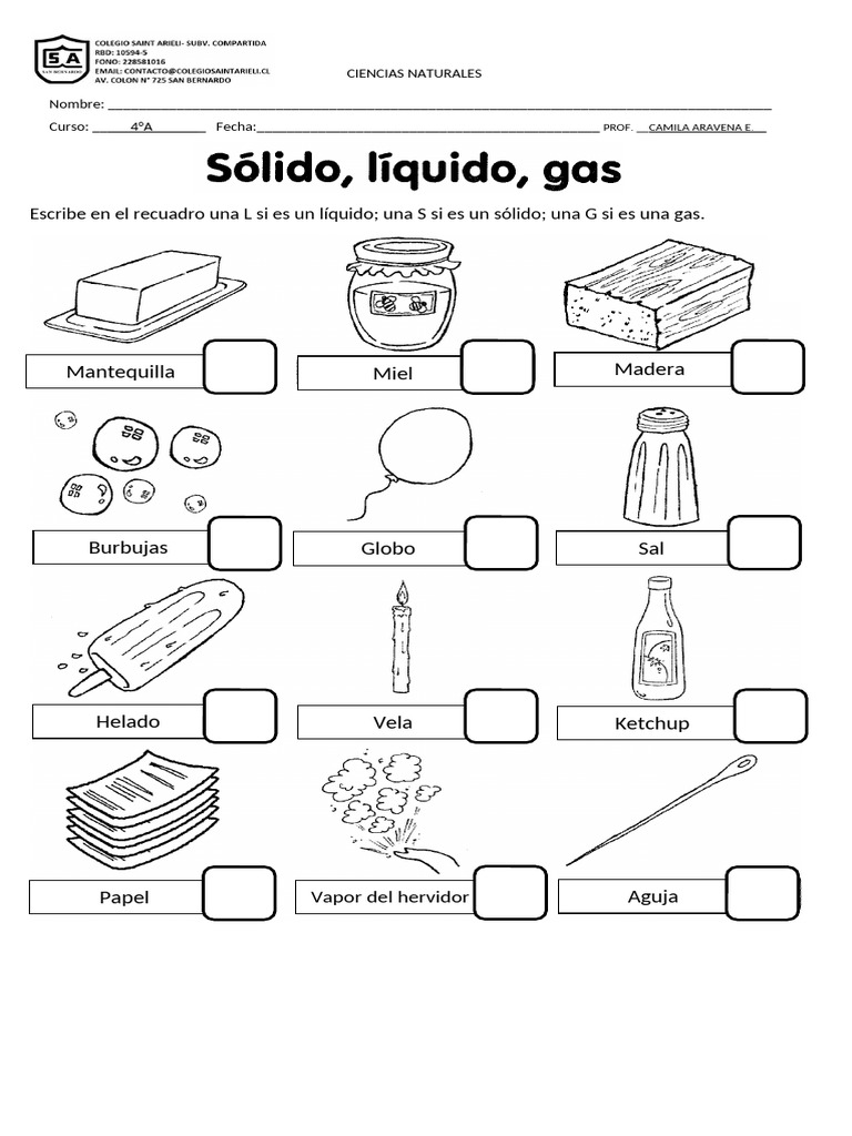Clasificación de Estados de la Materia | PDF