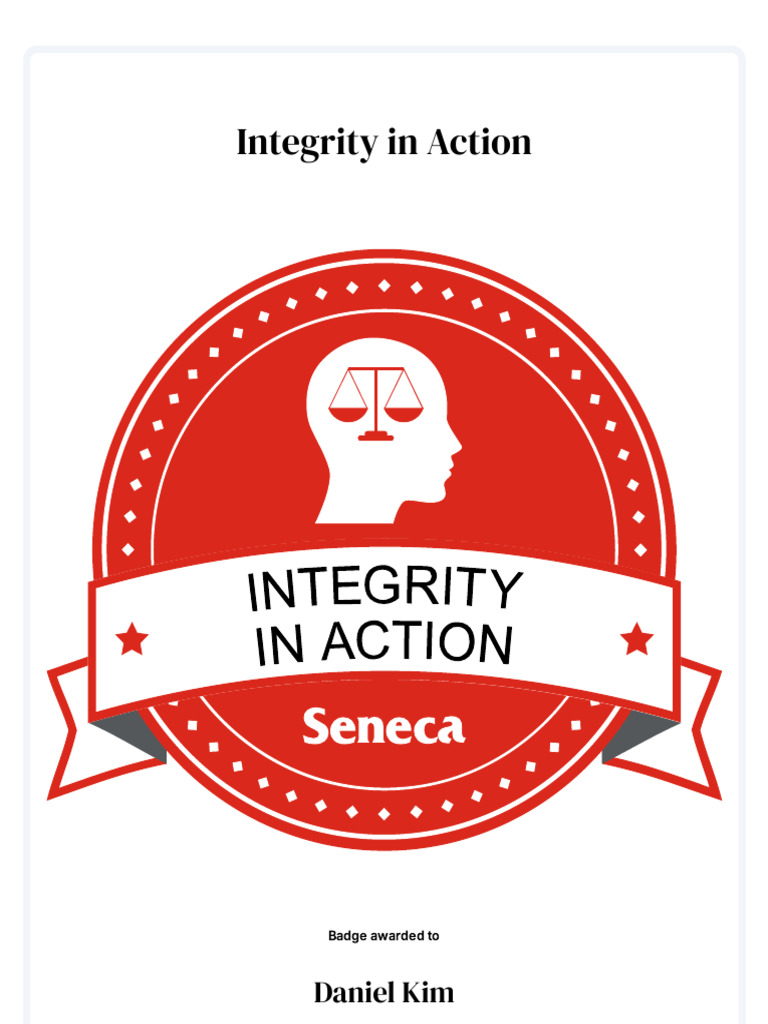 Seneca Academic Integrity Training Badge | PDF