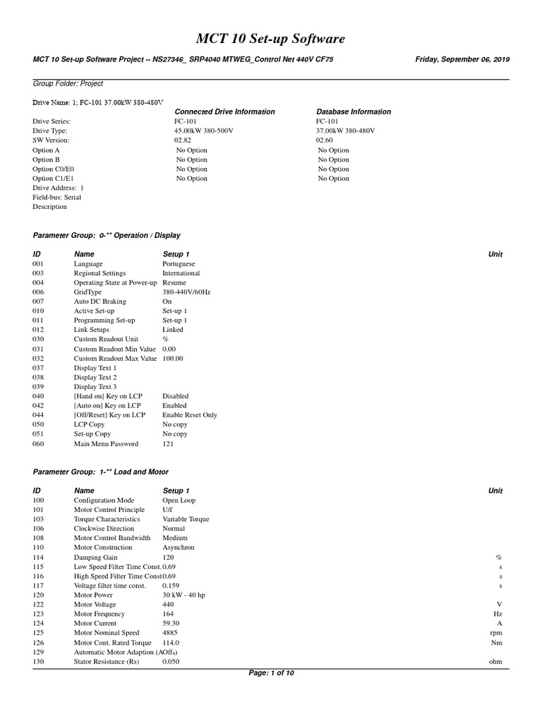 MCT 10 Set-Up Software 27346 | PDF | Electric Motor | Mains Electricity