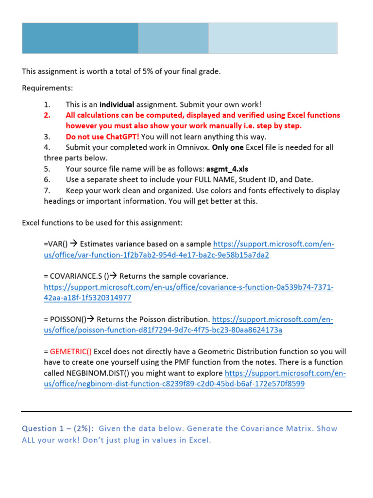 420-J14-AS Assignment 4 | PDF | Statistical Models | Probability