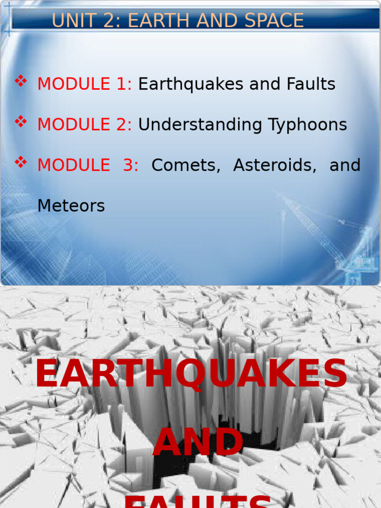 1-Earthquakes and Faults | PDF | Fault (Geology) | Earthquakes