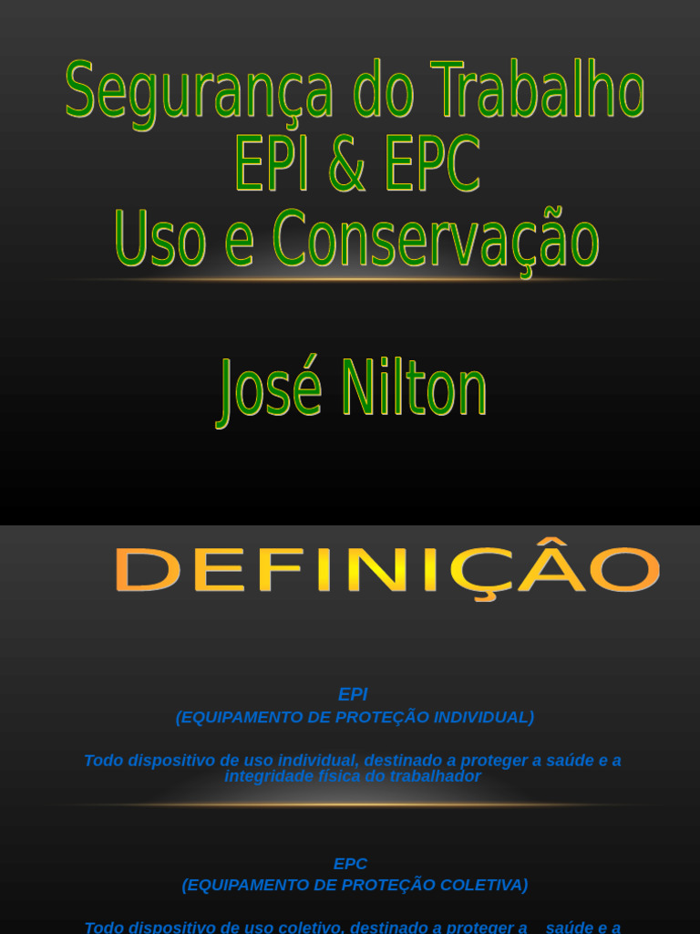 Treinamento Epi Epc | PDF