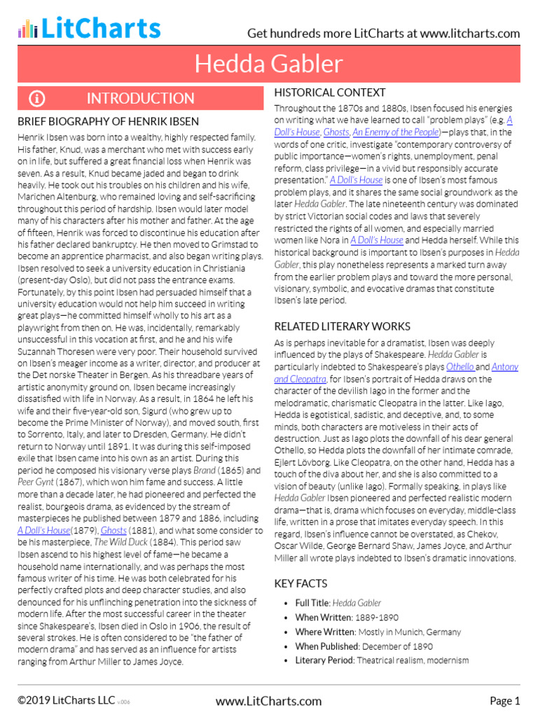 Hedda Gabler | PDF | Henrik Ibsen