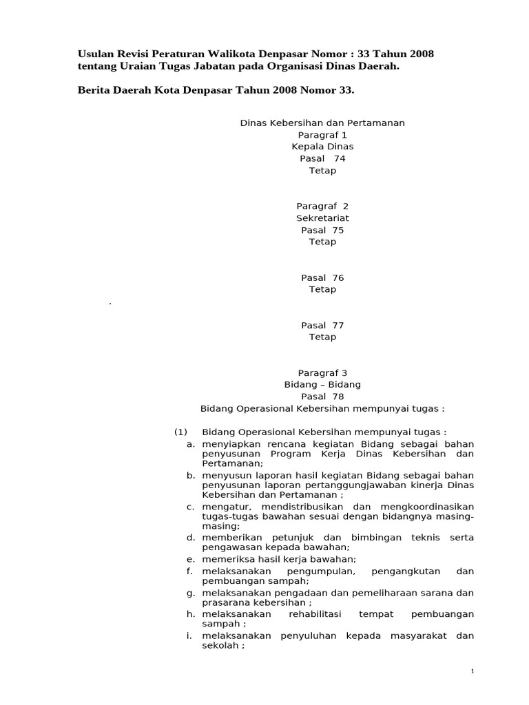TUPOKSI JABATAN Revisi 050710 | PDF