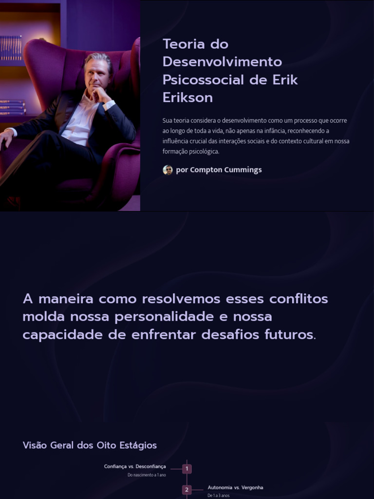 Teoria Do Desenvolvimento Psicossocial de Erik Erikson | PDF | Psicologia | Ciências comportamentais
