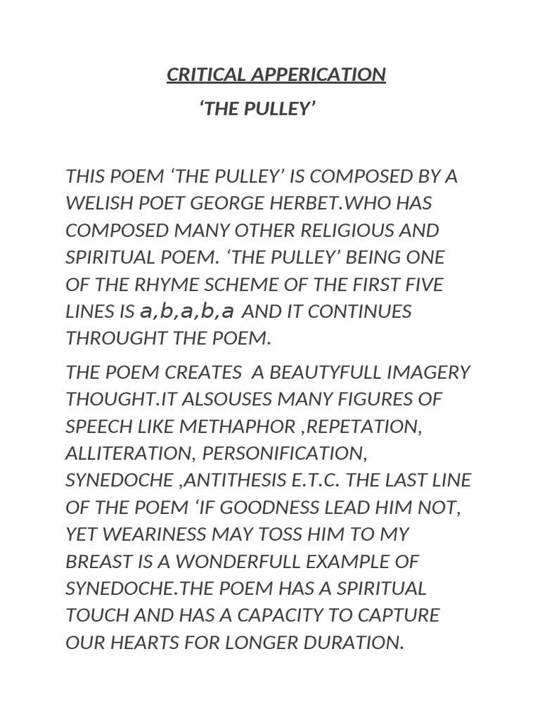 The Pulley (Pa) | PDF