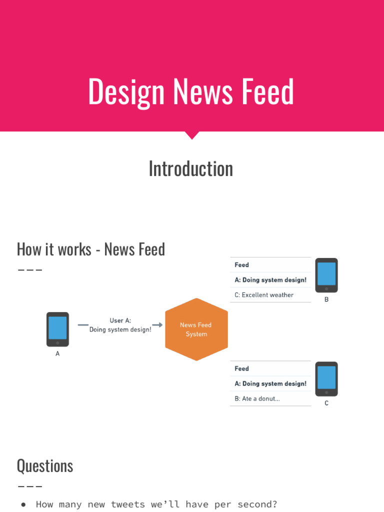 Scalable News Feed Design Overview | PDF | Cache (Computing) | Computer ...