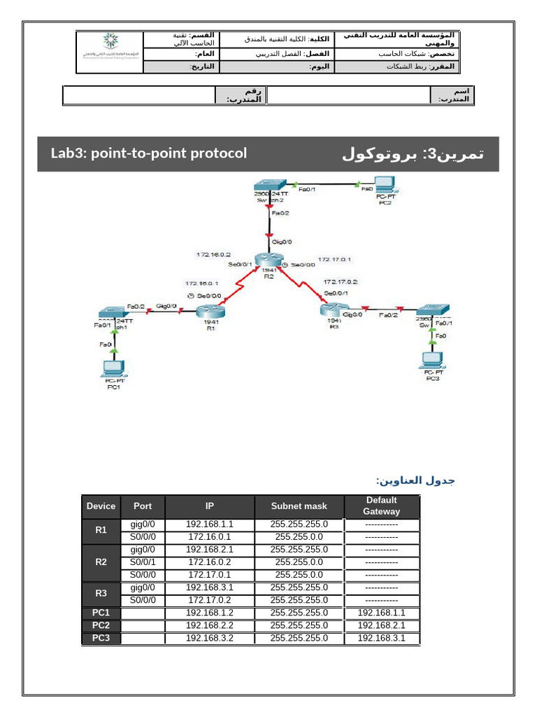 Lab3 (PPP Protocol) | PDF